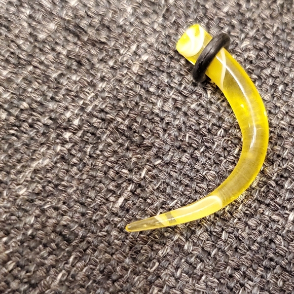 Jewelry | Clear Yellow Ear Curved And Tapered Plug Horn Expander | Poshmark